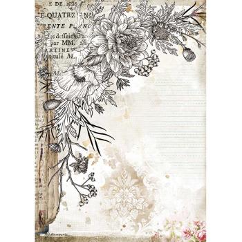 Stamperia "Romantic Journal Stylized Flower" A3 Decoupage / Decopatch ...
