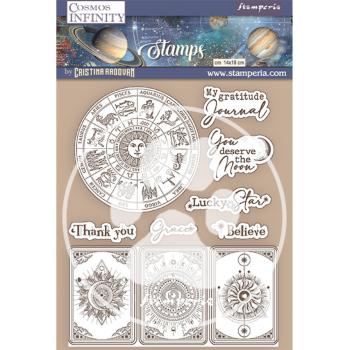 Stamperia Stempel "Cosmos Infinity Zodiac and Cards" Natural Rubber ...
