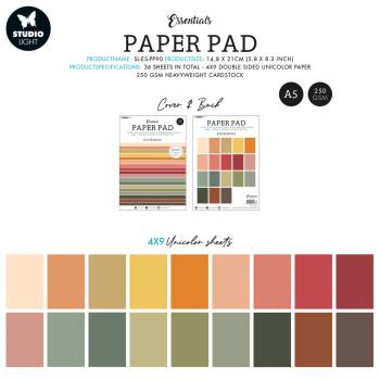 Studio Light Cardstock "Bohemian" Paper Pad A5 36 Bogen - Faltkarten.com