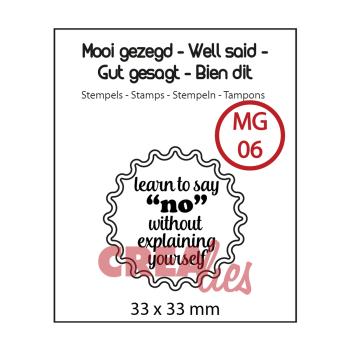 Crealies Stempelset "Learn to say no" Clear stamps - Faltkarten.com