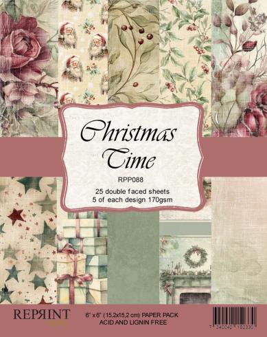 Reprint Christmas Time 6x6 Inch Paper Pack (RPP088) - Faltkarten.com