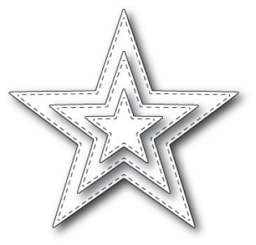 Memory Box Die - Stitched Star Layers - Faltkarten.com