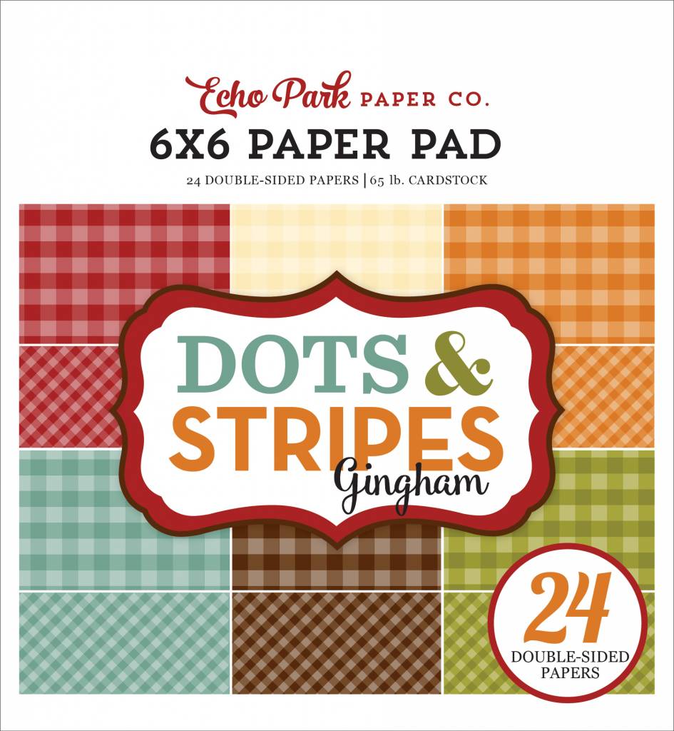 Echo Park Autumn Gingham 6x6 Inch Paper Pad (GH18036) - Faltkarten.com