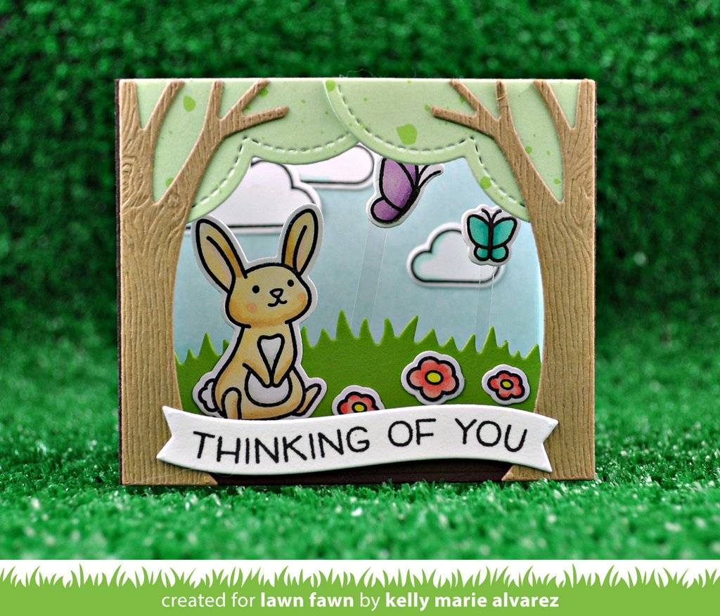 Lawn Fawn Craft Die - Shadow Box Card Park (LF1907) - Faltkarten.com