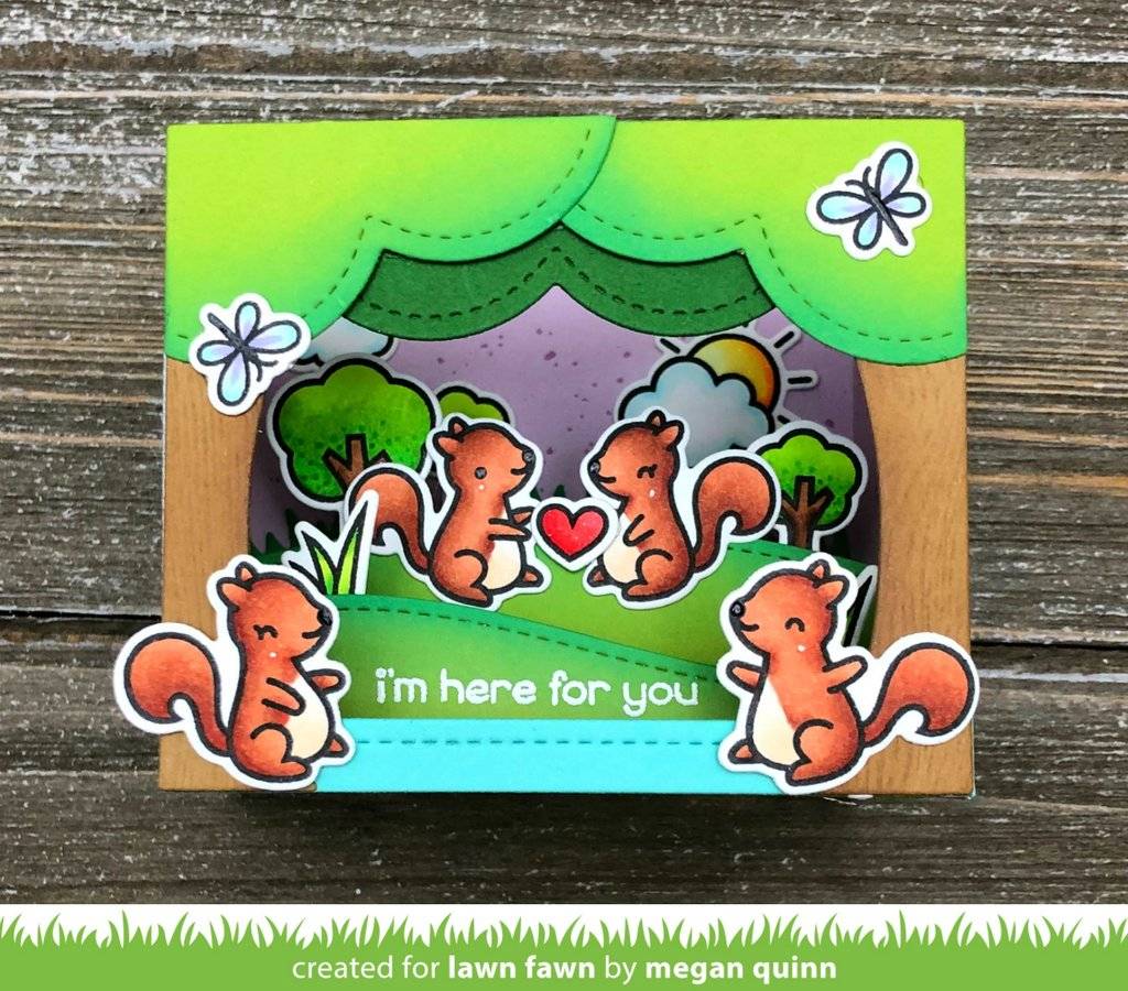 Lawn Fawn Craft Die - Shadow Box Card Park (LF1907) - Faltkarten.com