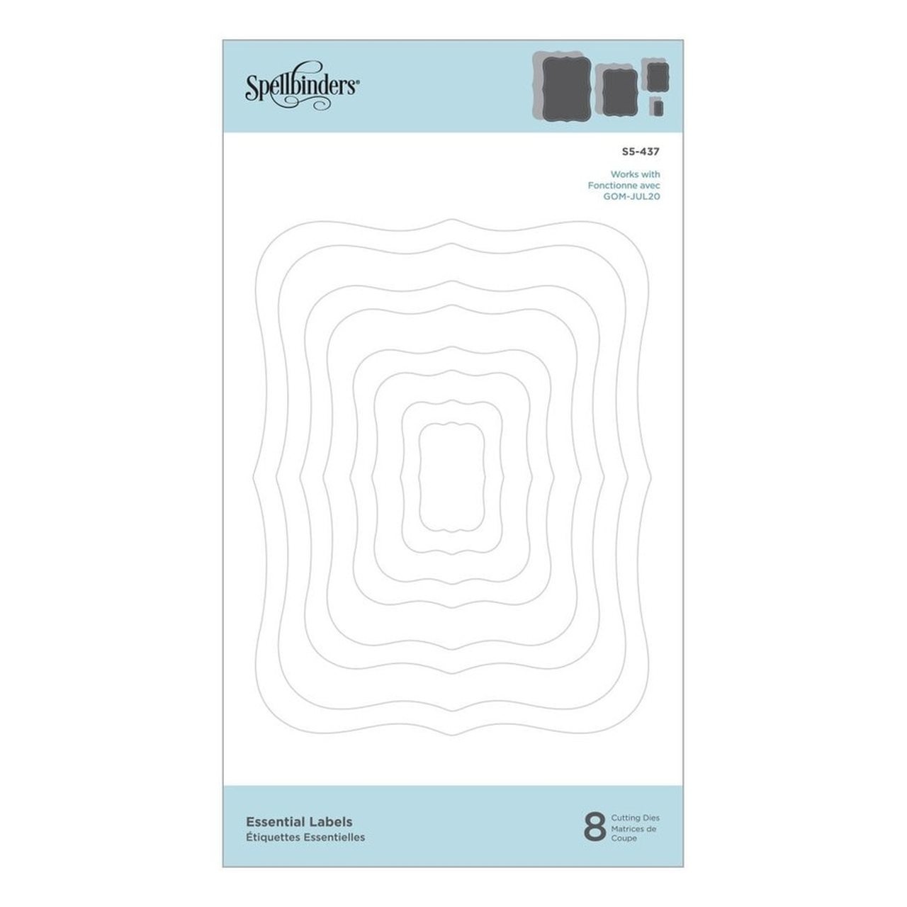 Spellbinders Die "Essential Label Etched" (S5-437) - Faltkarten.com