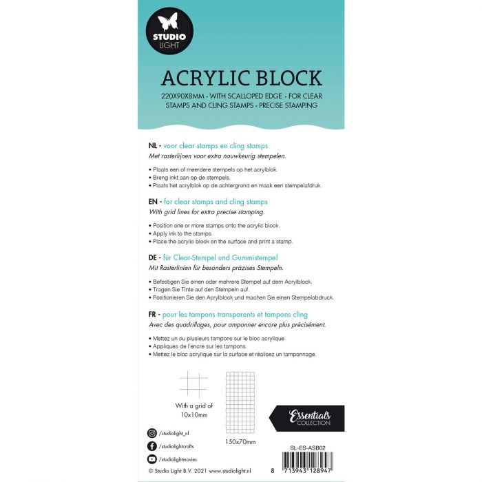 Studio Light - acrylic blocks Essentials acrylic block for clear and ...