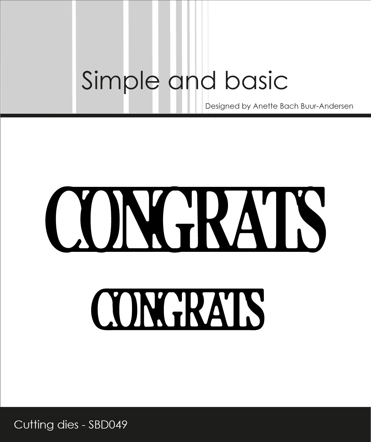 Simple and Basic "Congrats " Die (SBD049) - Faltkarten.com
