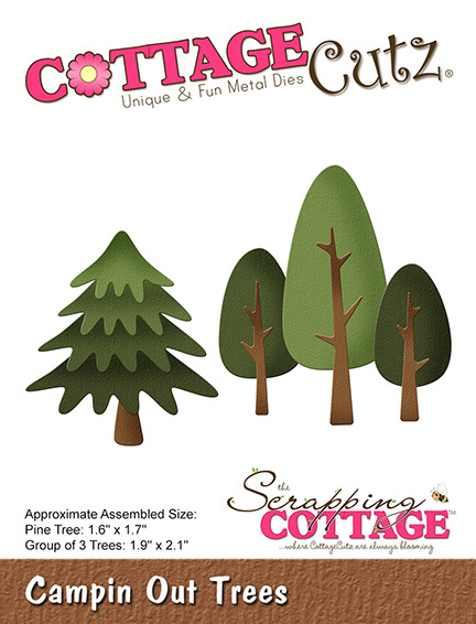 Scrapping Cottage Die - "Campin Out Trees" (CC-941) - Faltkarten.com