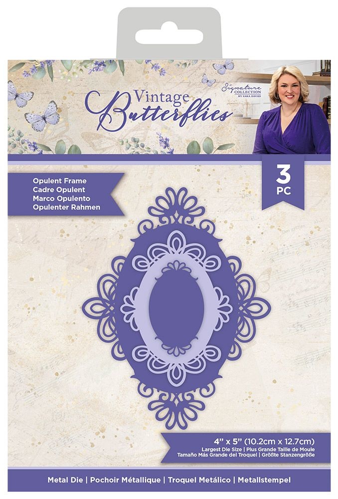 Vintage Butterflies Metal Die Opulent Frame,S-VBUT-MD-OPFR, Stanze ...