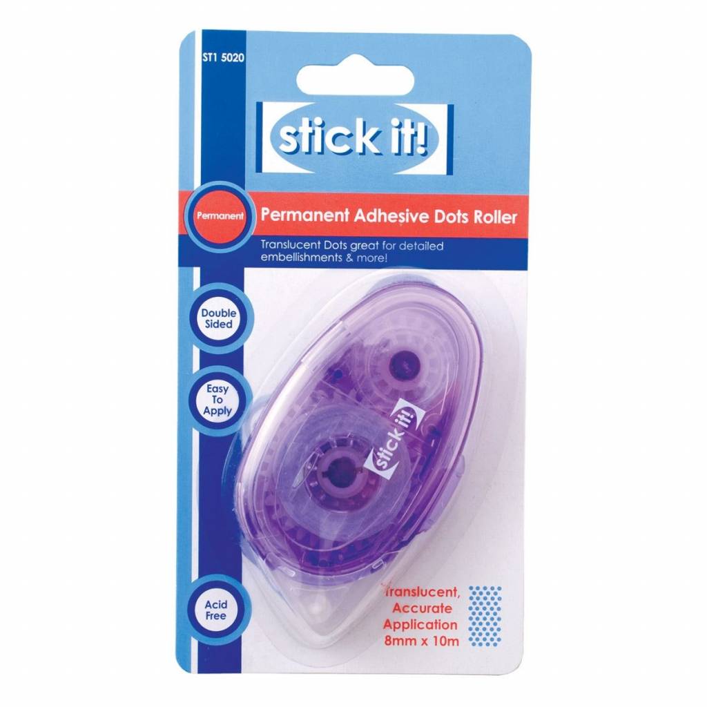 DoCrafts Stick It! Permanent Adhesive Dots Roller - Faltkarten.com