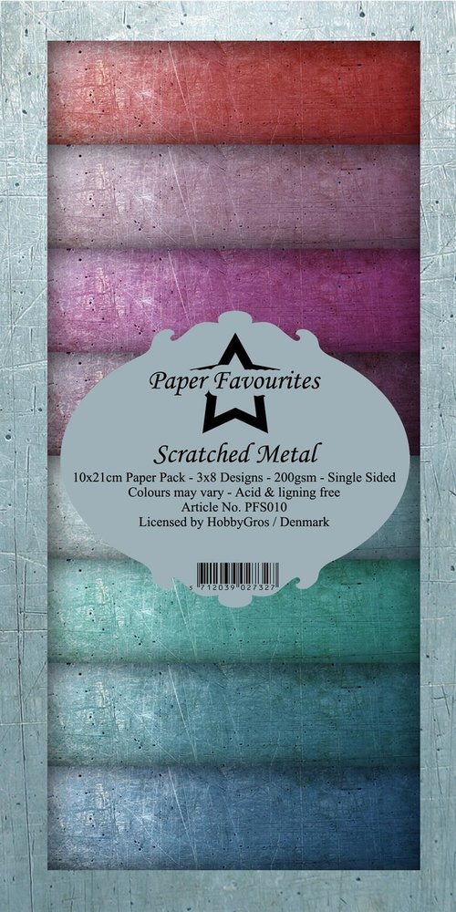 Paper Favourites Scratched Metal Slimline Paper Pack 3x8 Inch ...