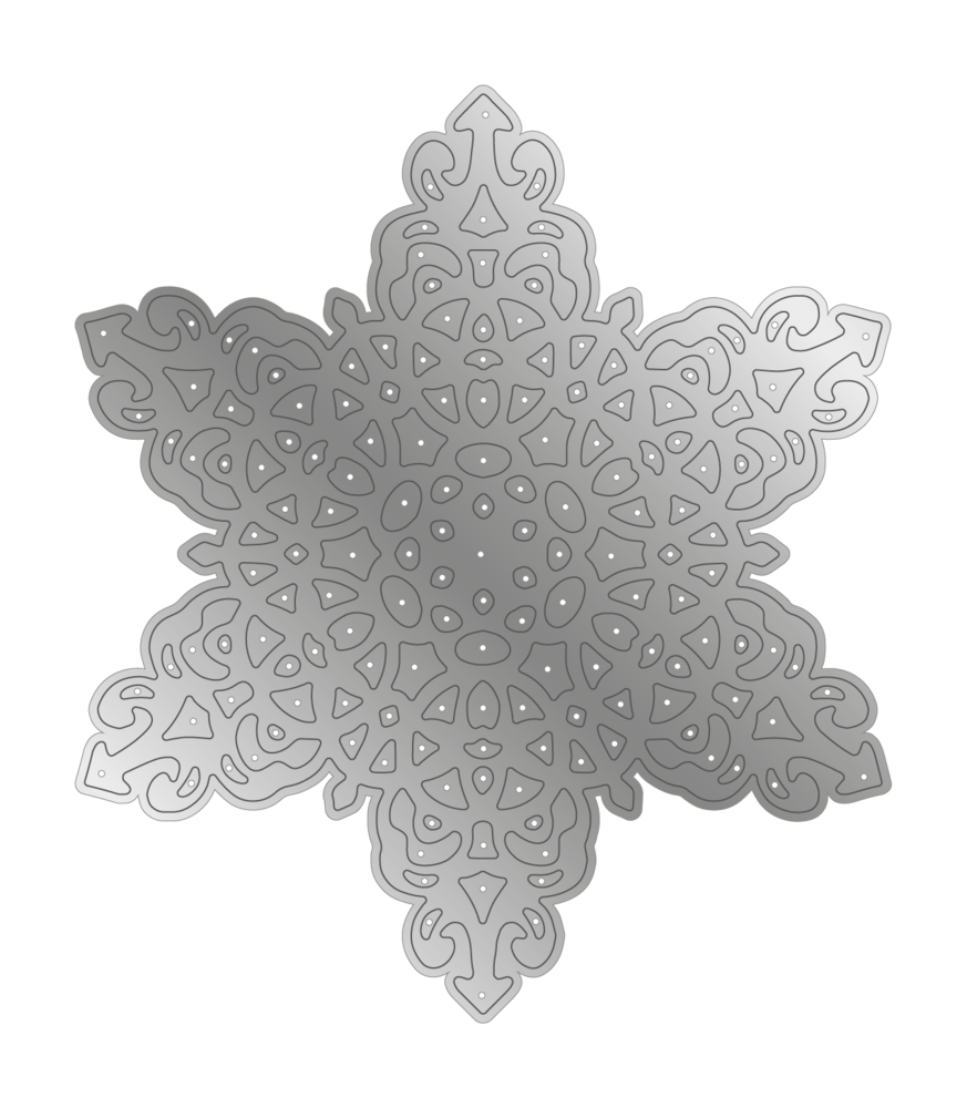 Gemini Frosted Star Dies - Stanze - Gefrosteter Stern - Faltkarten.com
