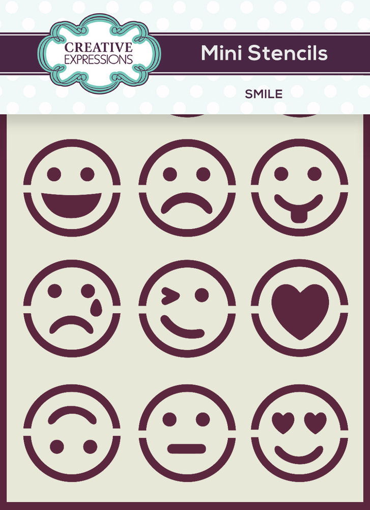 Creative Expressions " Smile " Mini Stencil (CEMSSMILE) - Faltkarten.com
