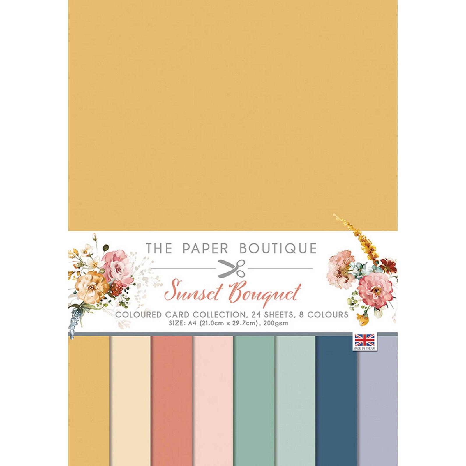 The Paper Boutique Colour Card Collection Sunset bouquet Cardstock ...