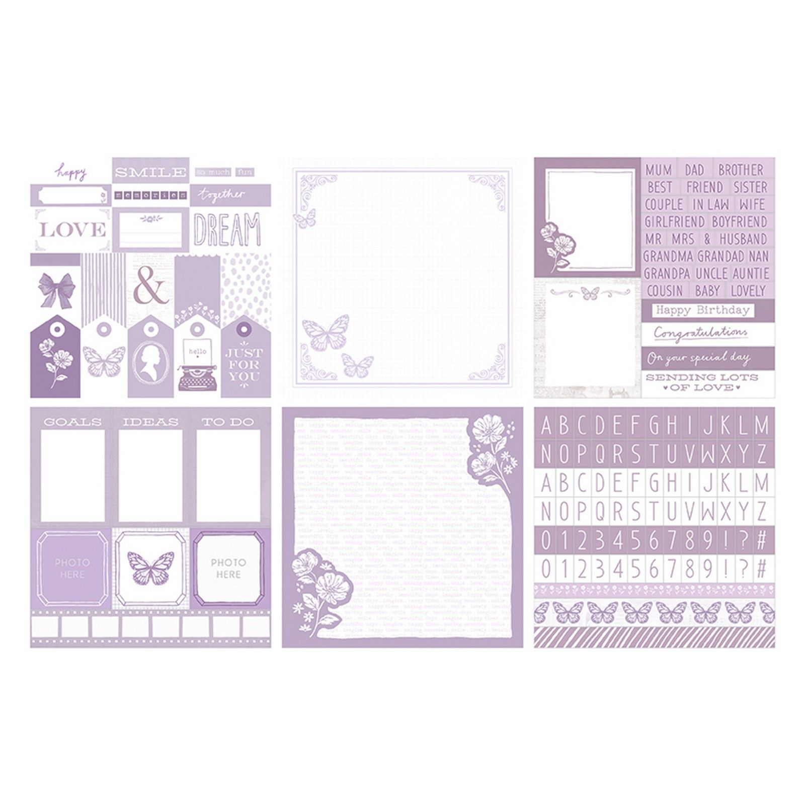 The Paper Boutique Project pad Everyday shades of Lilac Designpapier ...