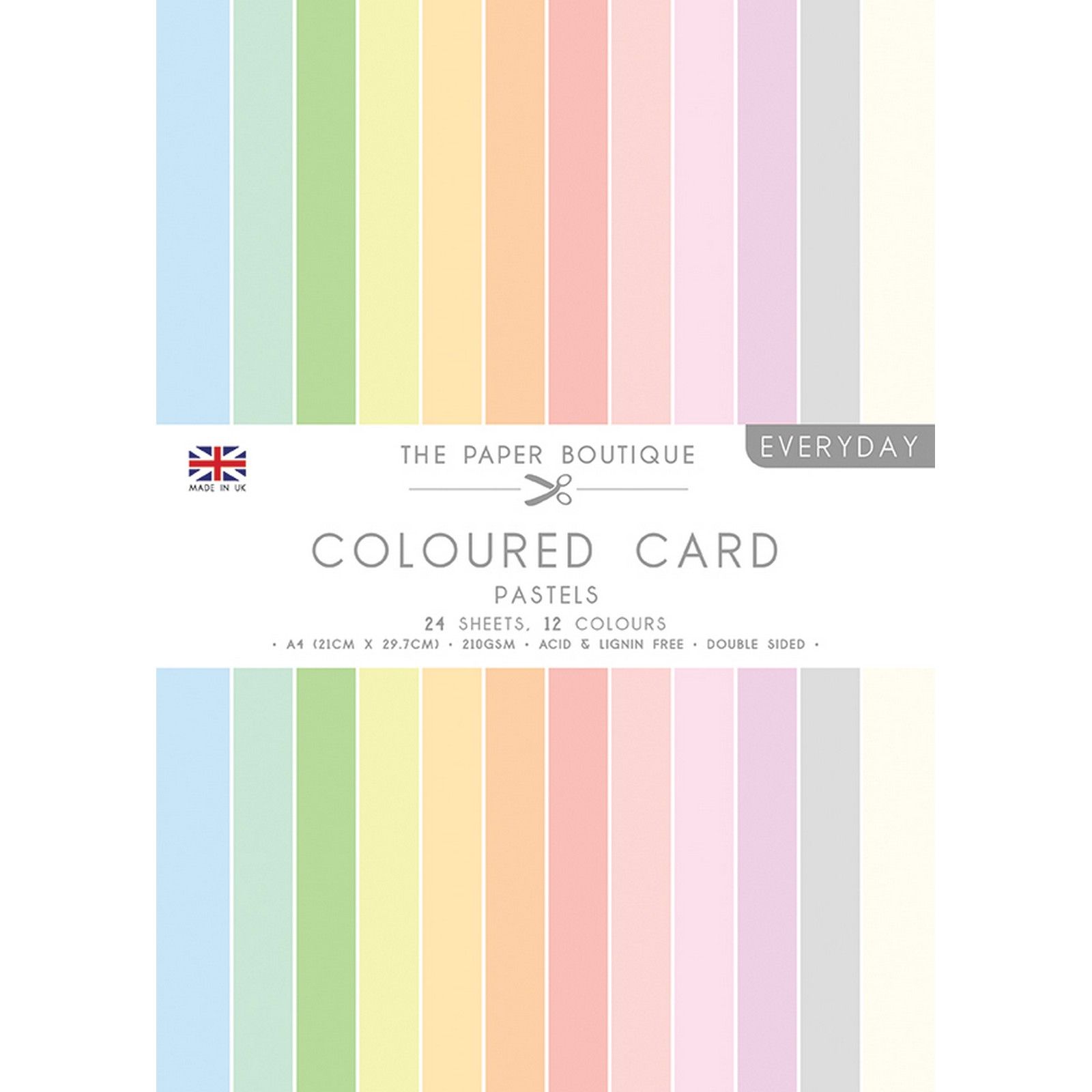 The Paper Boutique Coloured Card Everyday Pastels Cardstock A4 ...