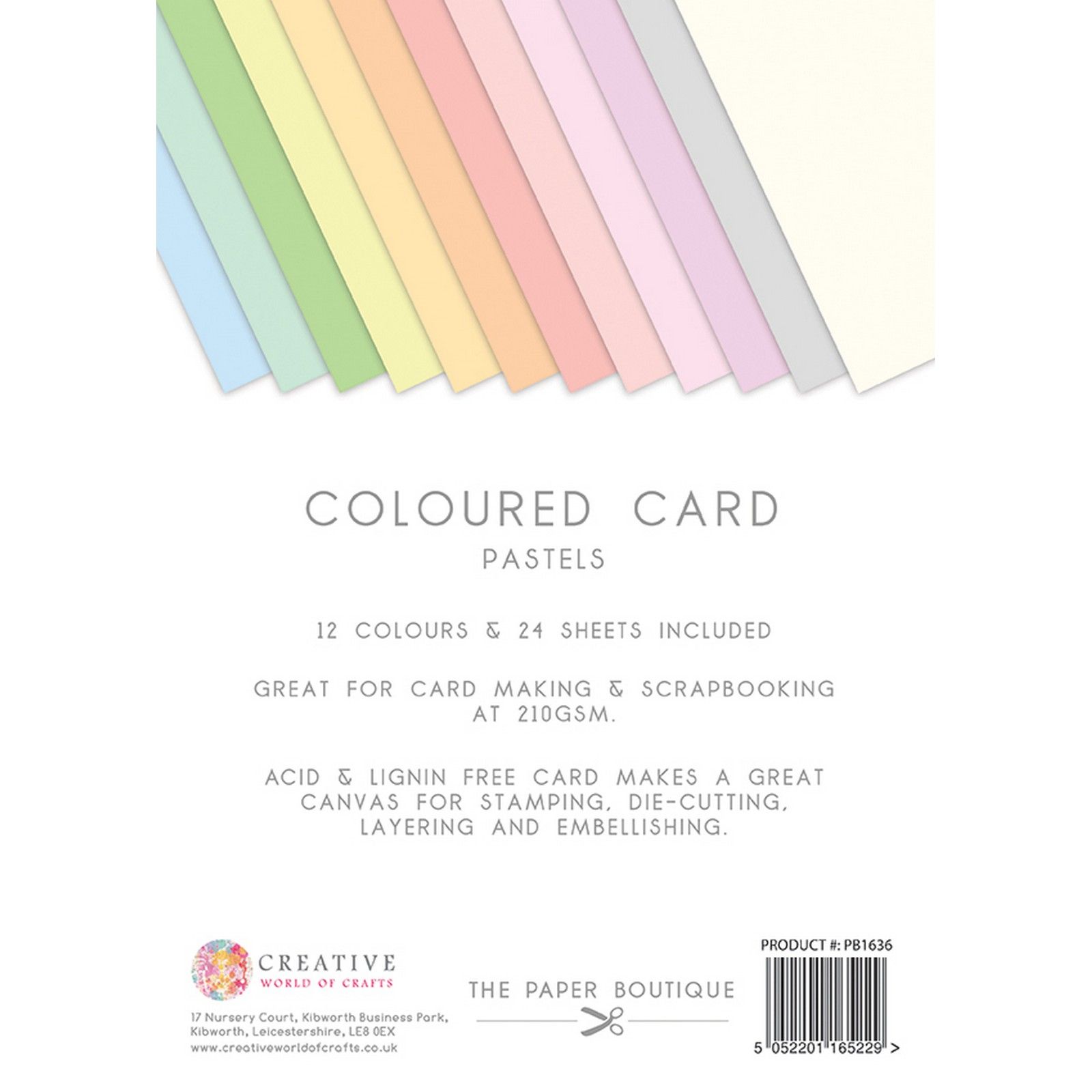 The Paper Boutique Coloured Card Everyday Pastels Cardstock A4 ...