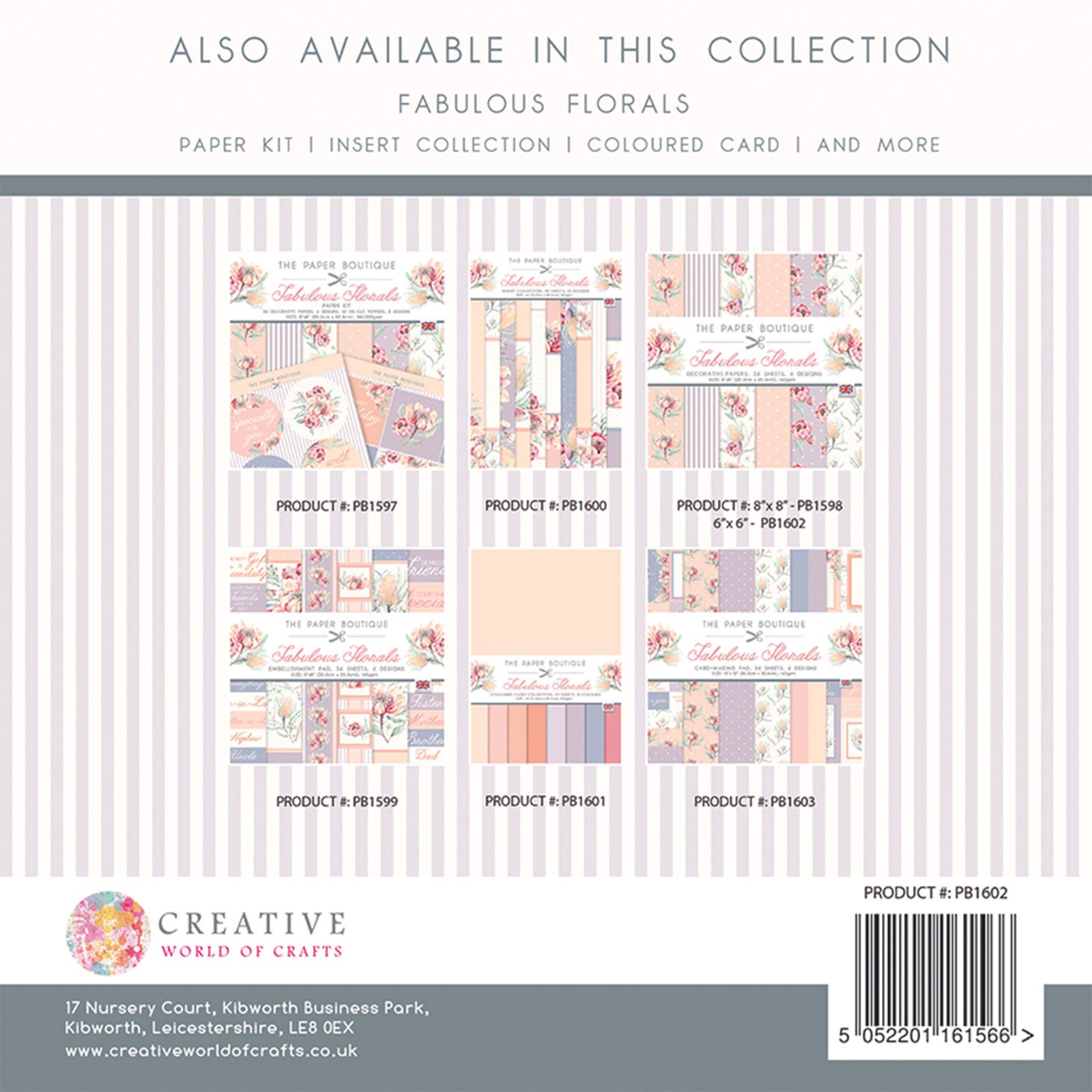 The Paper Boutique Decorative paper Fabulous florals Designpapier 6x6 ...