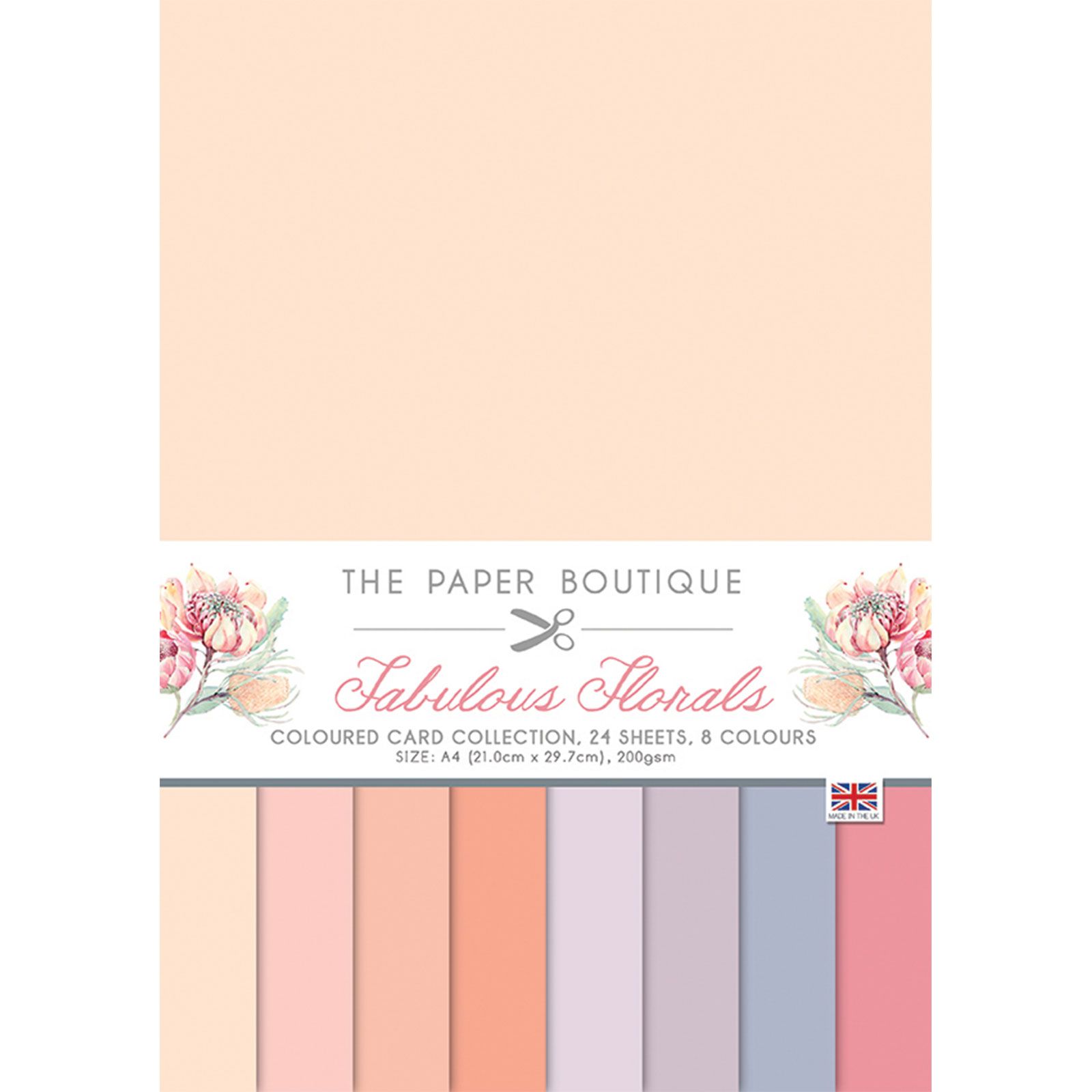 The Paper Boutique Colour Card Collection Fabulous florals Cardstock ...