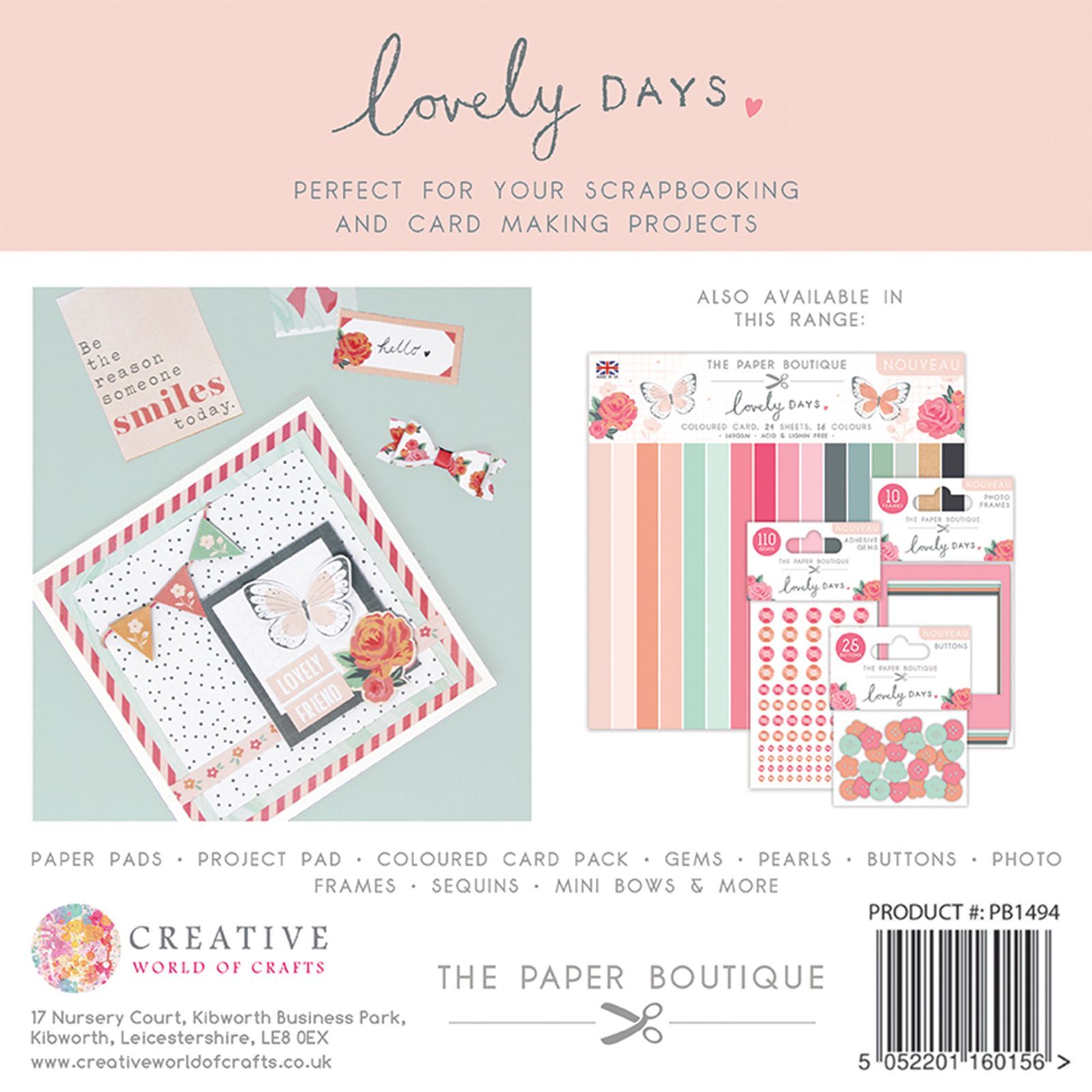 The Paper Boutique Project pad Lovely days Designpapier - Faltkarten.com