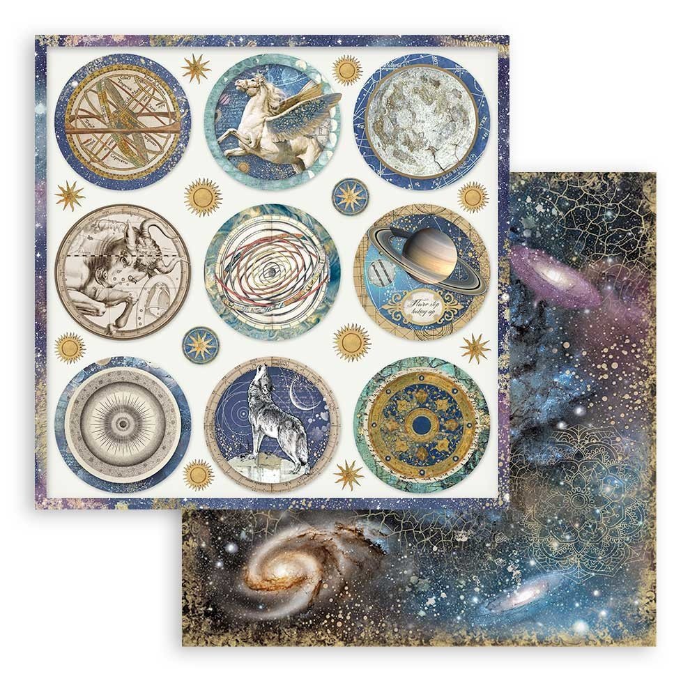 Stamperia "Cosmos Infinity Rounds" 12x12" Paper Sheet (SBB894 ...