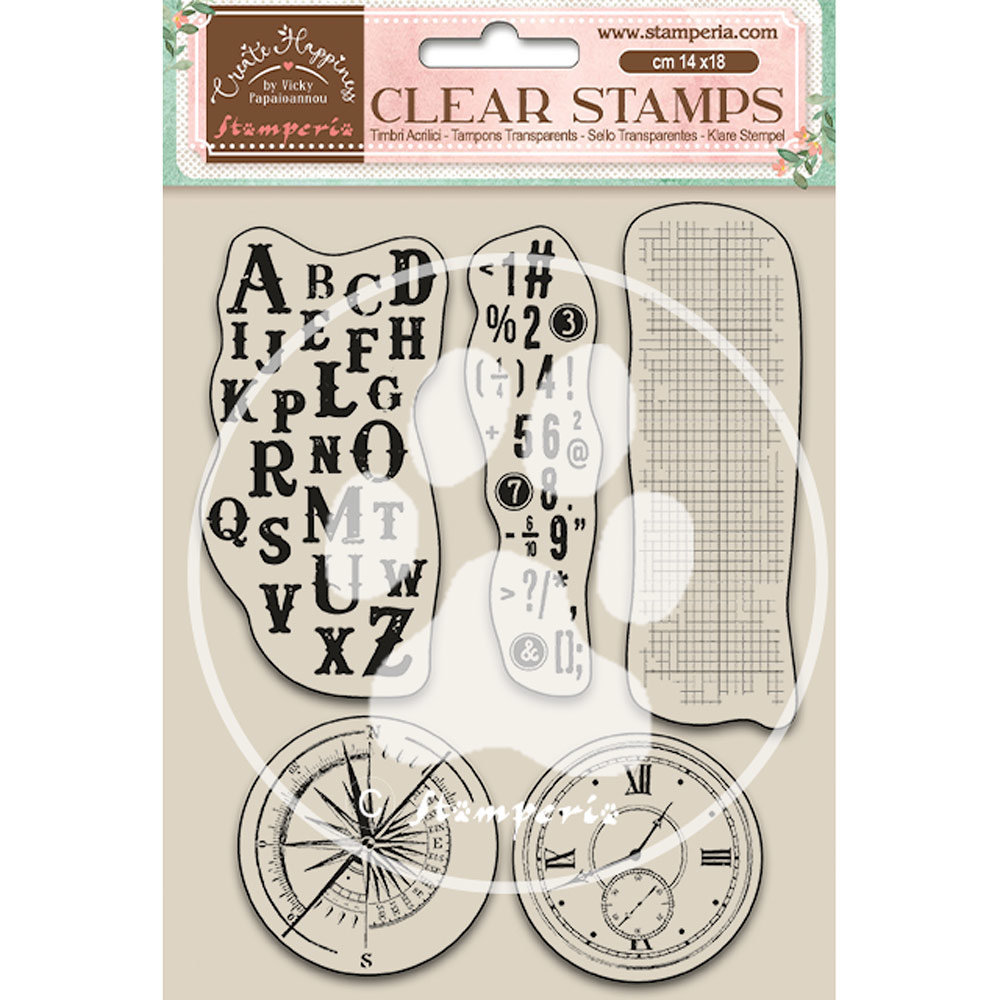 Stamperia Stempel " Alphabet and Numbers" Clear Stamps (WTK163 ...