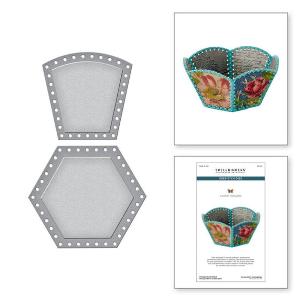 Spellbinders Box Die "Vintage Handcrafted Hexagon Base and Side Bowl ...