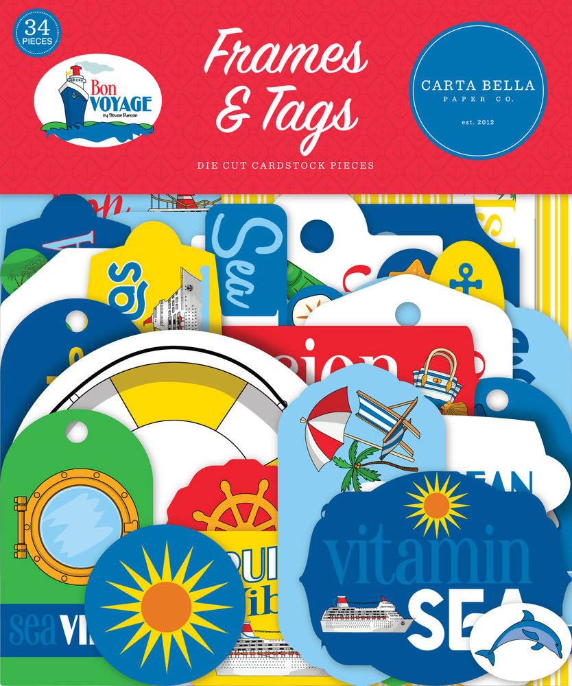 Carta Bella "Bon Voyage" Ephemera Frames & Tags - Stanzteile ...