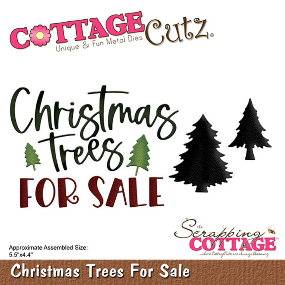 Scrapping Cottage Die - "Christmas Trees For Sale" (CC-1110 ...