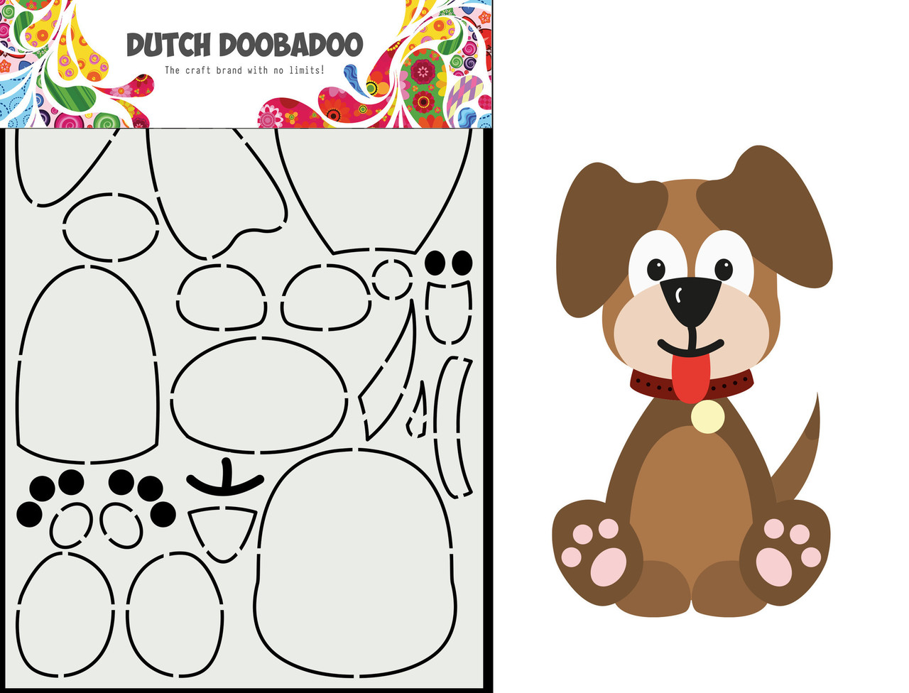 Dutch Doobadoo Stencil Dutch Card Art Build Up Puppy Stencil A5 ...