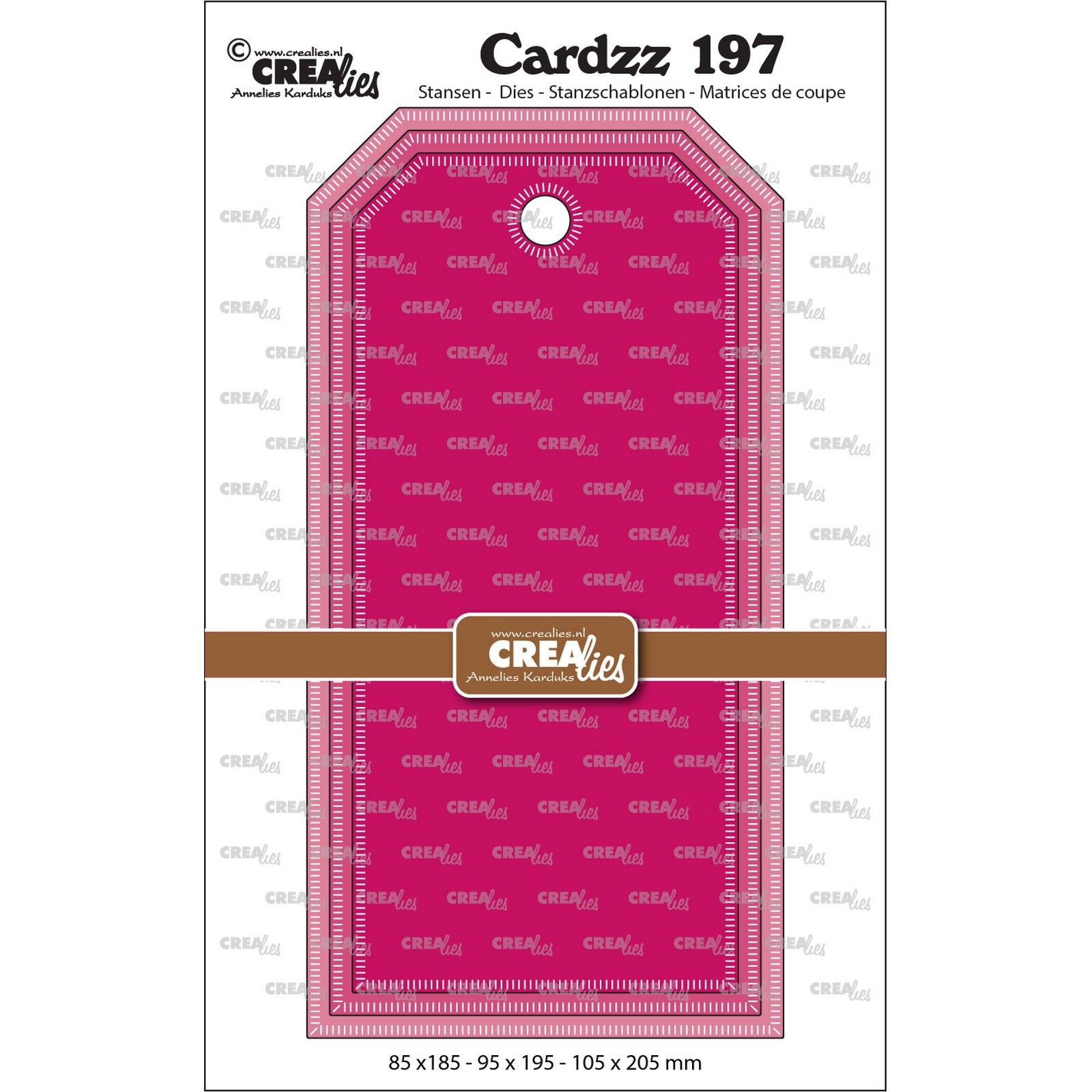 Crealies Stanzschablone "Slimline Tags with Little Stripes" Cardzz Dies ...