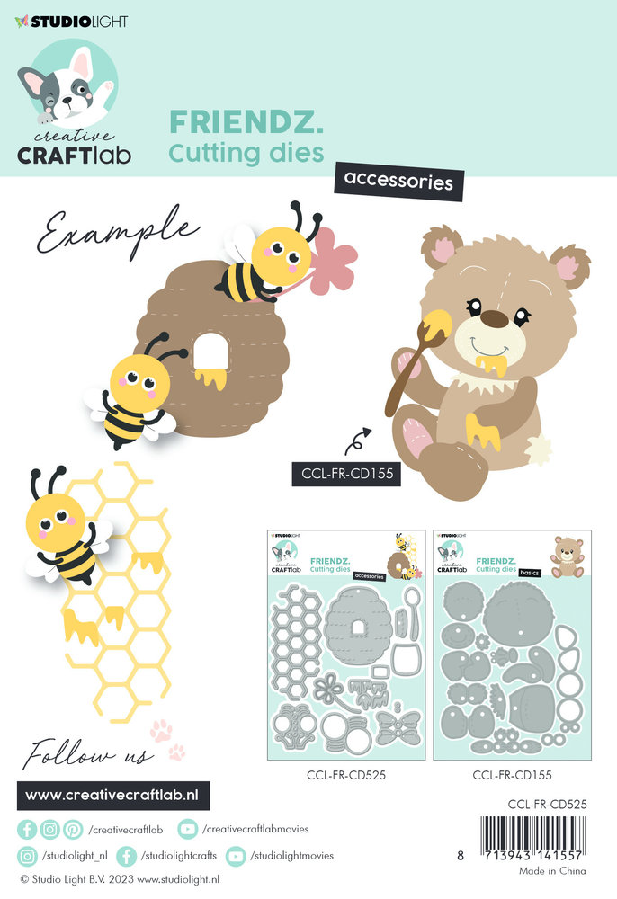 Creative Craft Lab Studio Light Stanzschablone "Accessoires Honey Bees ...