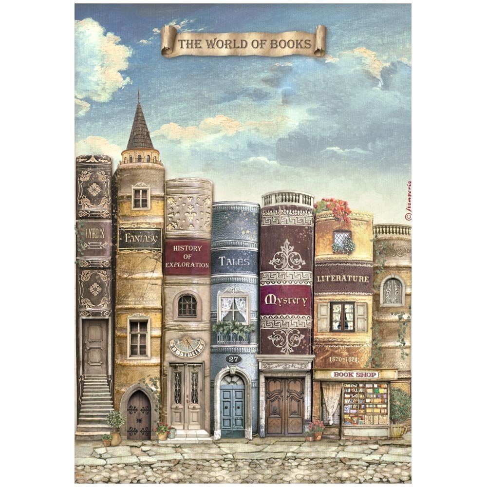 Stamperia "The World of Book" A4 Decoupage Decopatch Papier (DFSA4752 ...