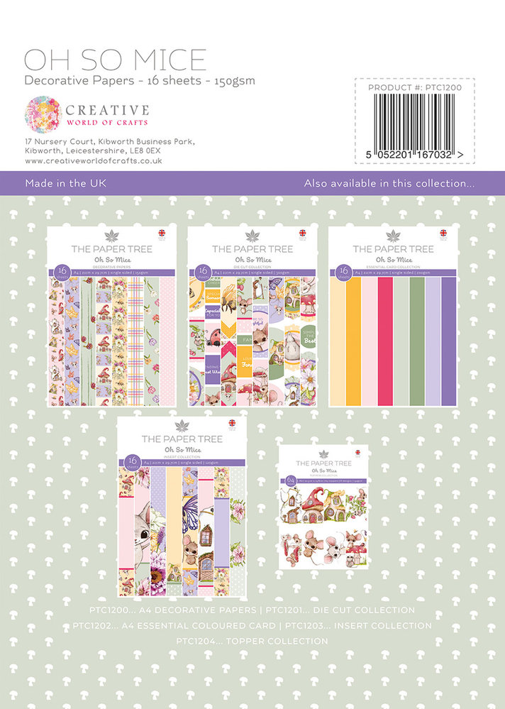 The Paper Tree - Designpapier "Oh So Mice" Paper Pack A4 - 16 Bogen ...