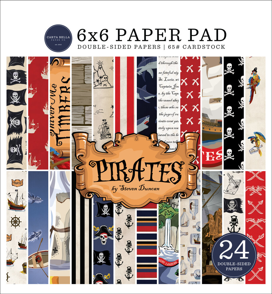 Carta Bella Designpapier Pirates 6x6 Inch Paper Pad (CBPT318023 ...