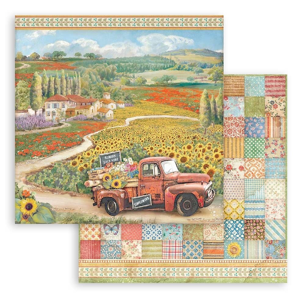 Stamperia Designpapier "Vintage Car" 12x12" Paper Sheets (SBB933 ...