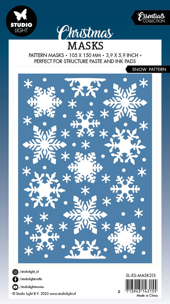 Studio Light Schablone Snow Pattern (SL-ES-MASK213) Stencil ...