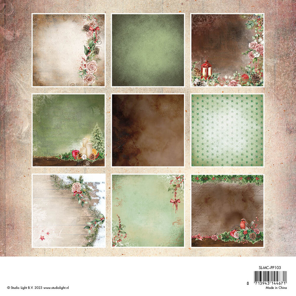 Studio Light Designpapier "Backgrounds" Paper Pack 8x8 Inch 18 Bogen ...