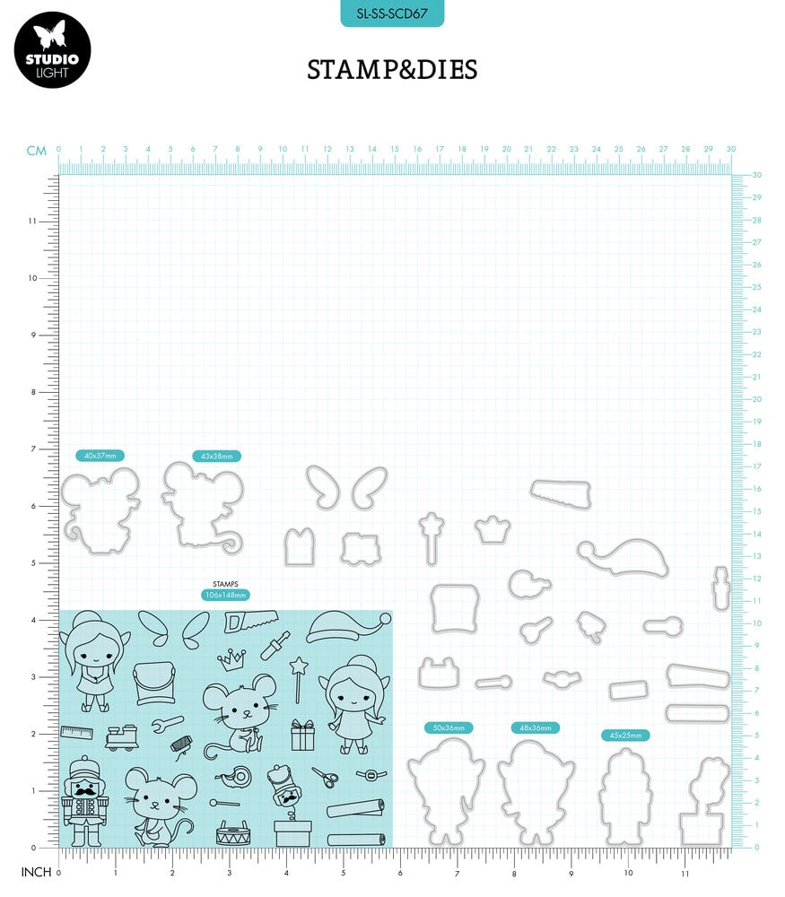 Studio Light Stempel & Stanzschablone "Christmas Crew" Stamp & Dies ...