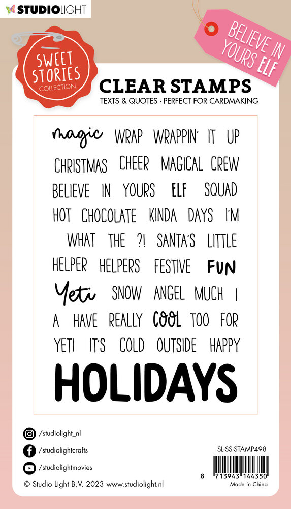 Studio Light Clear Stamps Quotes Believe in Yours Elf Stempelset ...