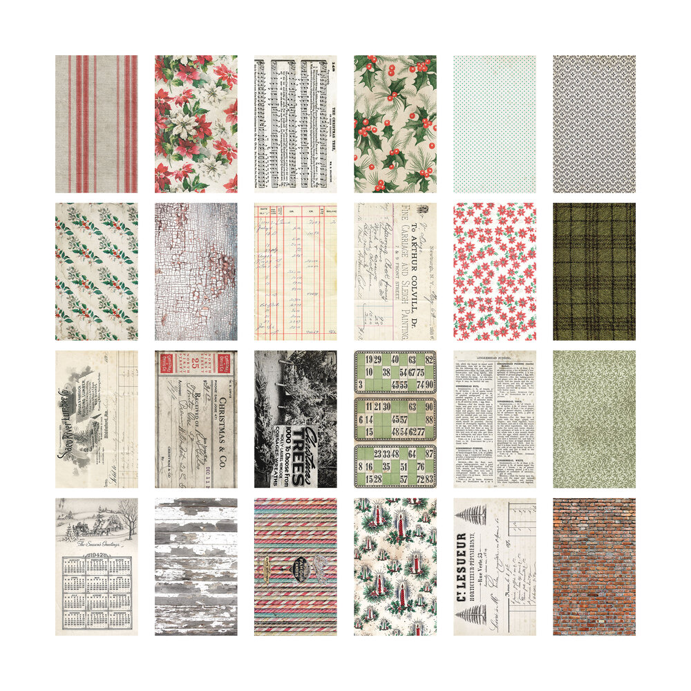 Tim Holtz Idea Ology Designpapier "Backdrops / Christmas 2023" Paper ...