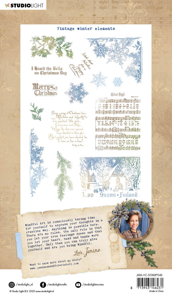 Studio Light Clear Stamps Winter Elements Stempelset - Faltkarten.com