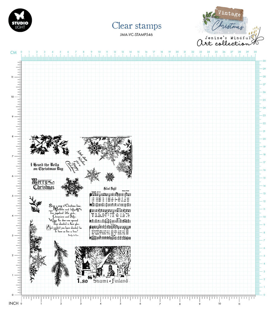 Studio Light Clear Stamps Winter Elements Stempelset - Faltkarten.com
