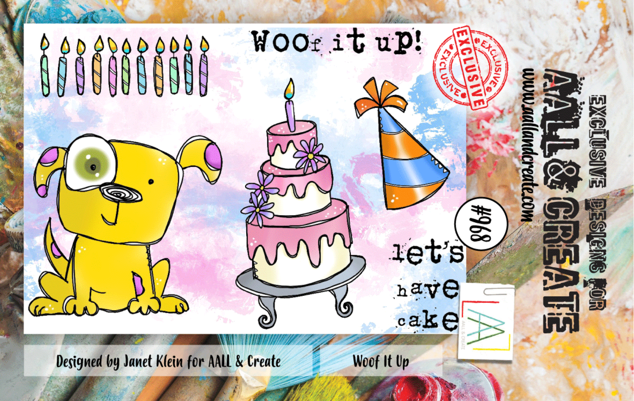 AALL and Create Stempelset A7 "Woof It Up" Clear Stamps - Faltkarten.com