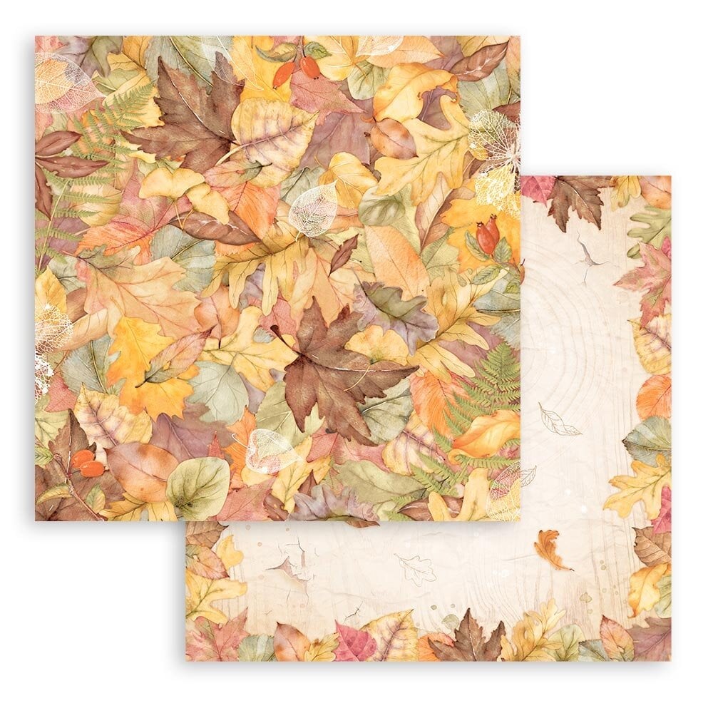 Stamperia Designpapier "Woodland" Paper Pack 8x8 Inch 10 Bogen - Faltkarten.com