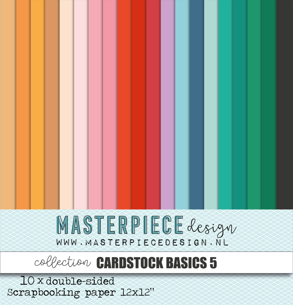 Masterpiece Design Cardstock "Basics #5" Paper Pack - Faltkarten.com