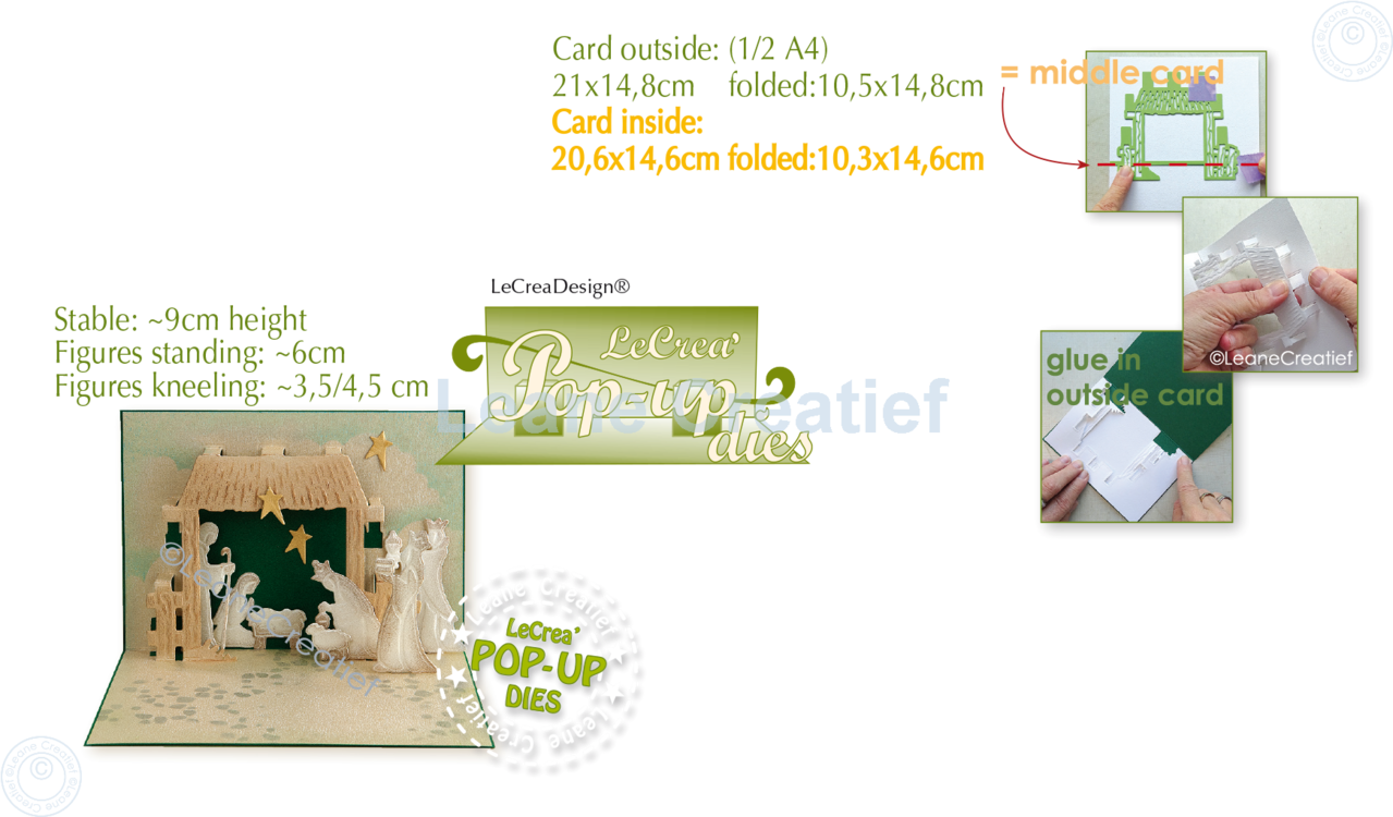 Leane Creatief Stanzschablone "Nativity Scene" Dies - Faltkarten.com