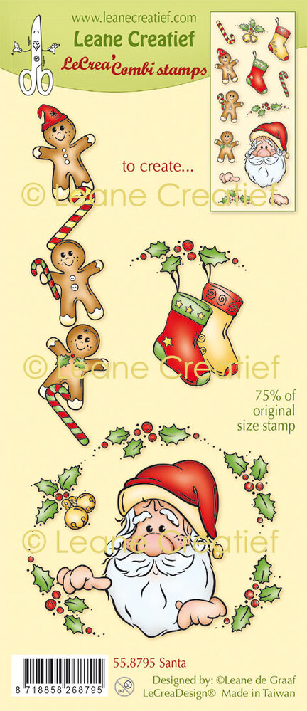 Leane Creatief Stempelset "Santa" LeCrea Combi Clear Stamps ...