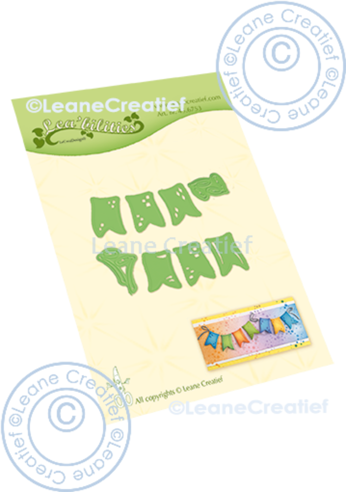 Leane Creatief Stanz und Prägeschablone "Little Flags" Cut & Emboss ...